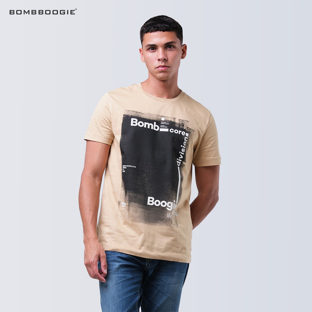 Jual Bombboogie Kaos Pria Slimfit Tricon Light Khaki 12E87B4LK | Shopee ...