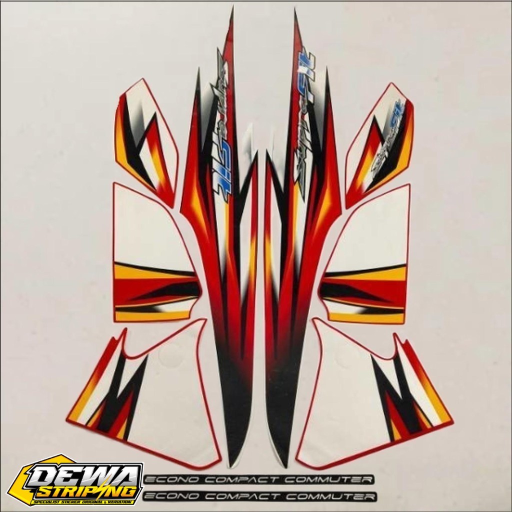 Jual striping honda supra fit new 2006 2007 jumbo merah putih body ...