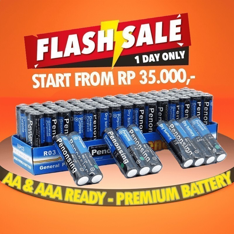 Jual ( 60 pcs ) Baterai AA / AAA Batre A2 / A3 Penonsing 3A / 2A ...