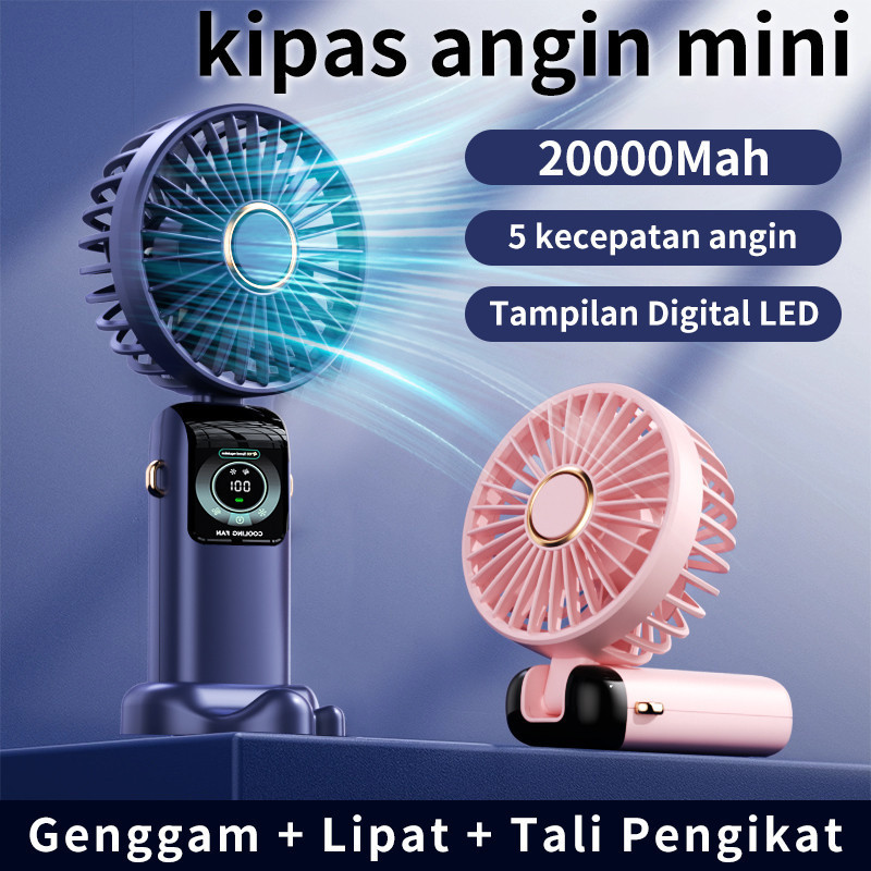 Jual 2025Kipas kecil kelas atas Kipas Angin Mini Portable Usb 20000 mAh ...