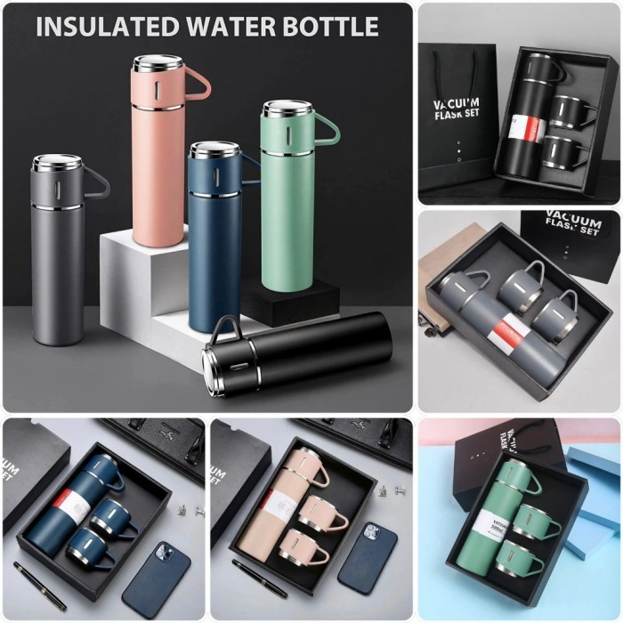 Jual MUSO | TERMOS SULTAN VACUUM FLASK SET 3IN1 - THERMOS VACUUM 500ML ...