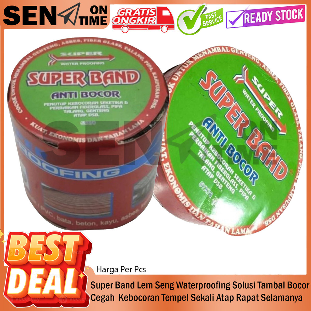 Jual Super Band Lem Seng Waterproofing Talang Beton Atap Genteng Pipa ...