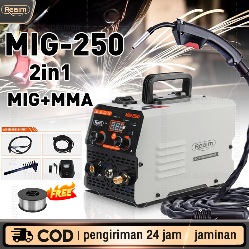 Jual RAEIM Mesin Las MIG-250 120A pengelasan IGBT Mesin trafo las Welding machine Mesin Travo ...
