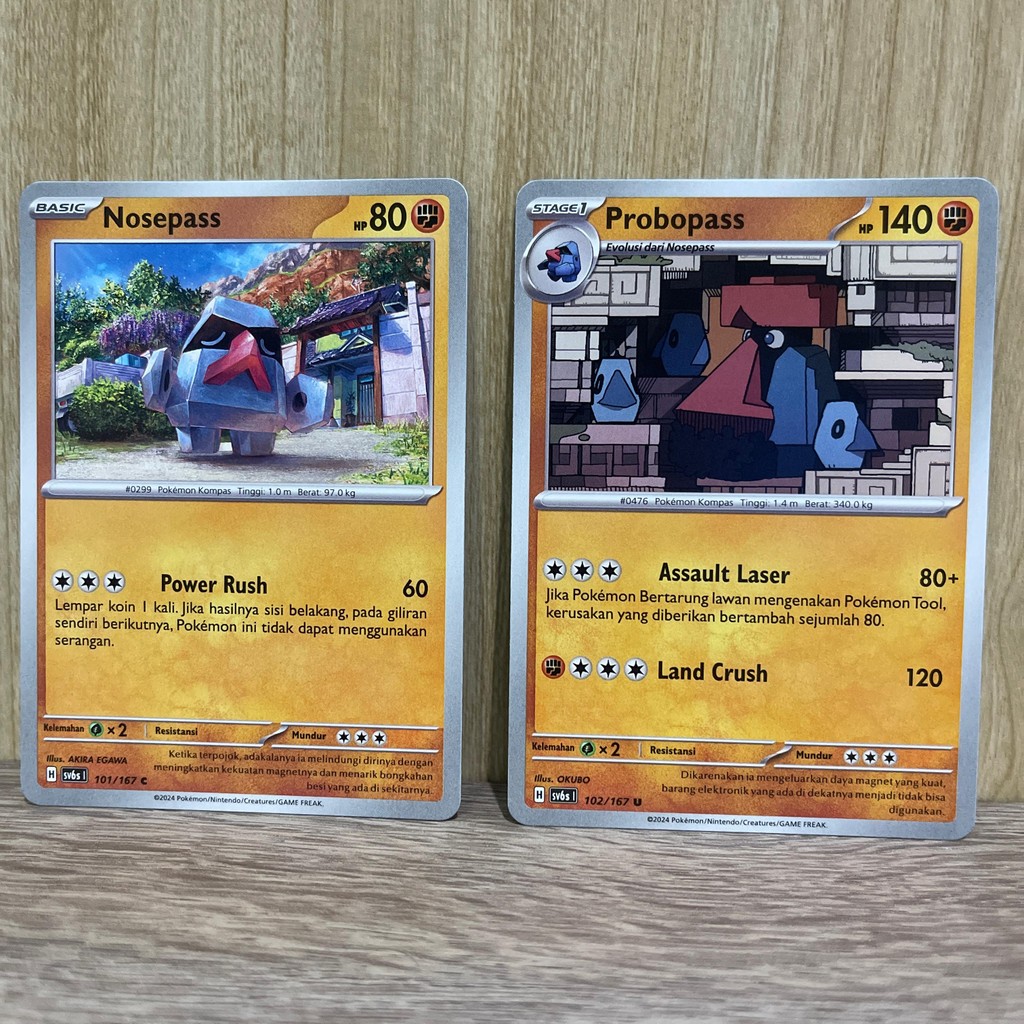 Jual Kartu Pokemon TCG Nosepass Probopass sv6s Topeng Transfigurasi | Shopee Indonesia