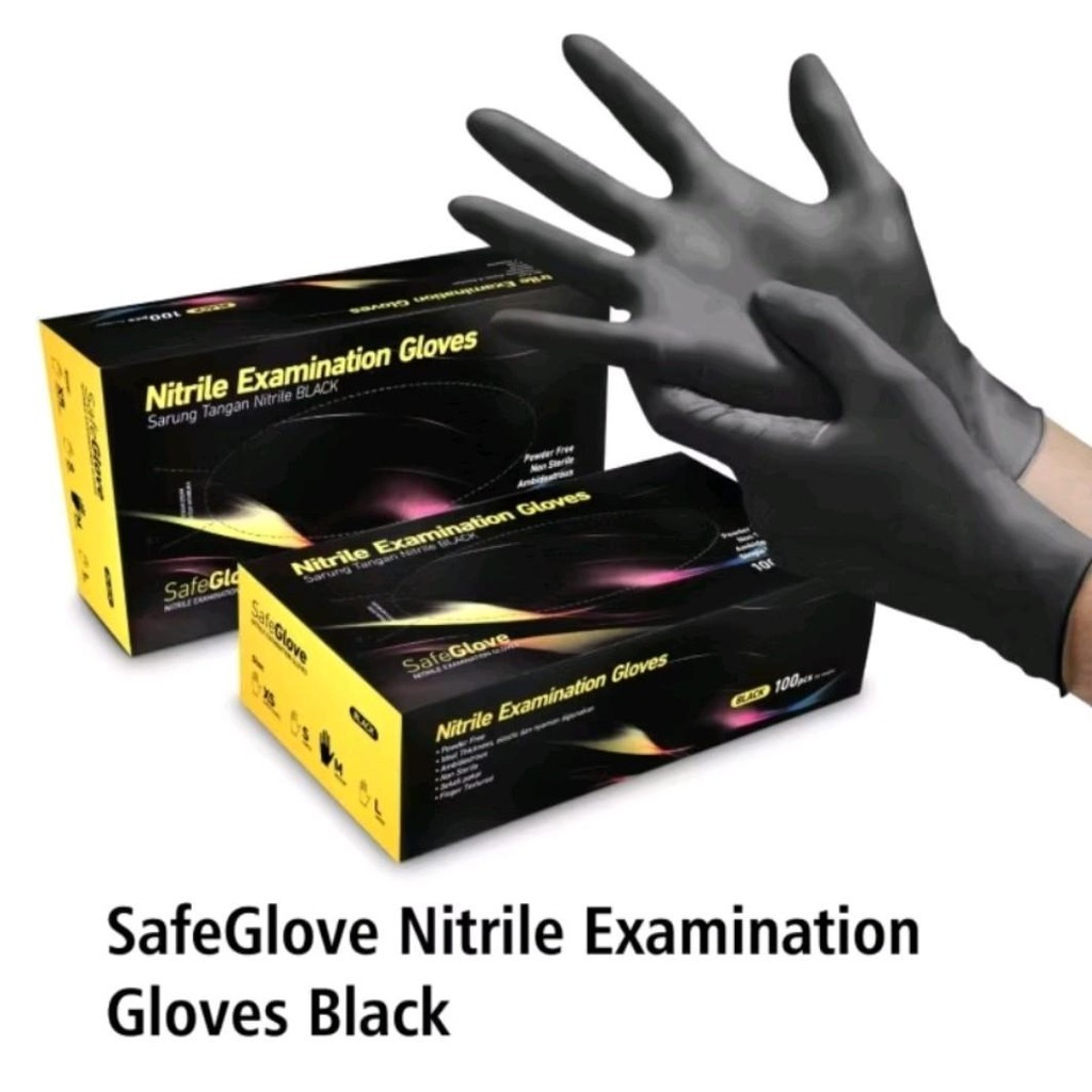 Jual BHZ SARUNG TANGAN KARET HITAM HAND GLOVE BLACK LATEX TEBAL ...