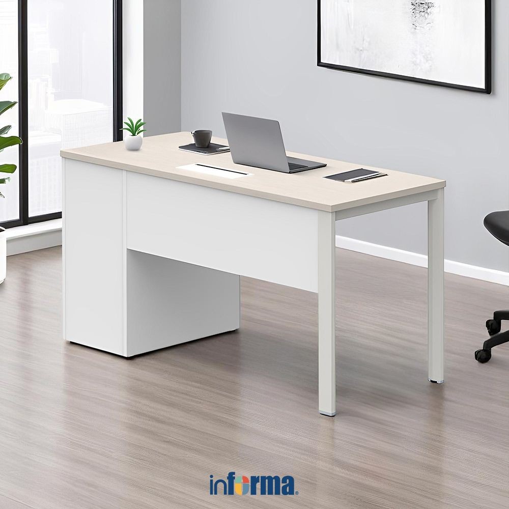 Jual Informa Sieben Meja Kantor 140 Iw - Putih Office Table Furnitur ...