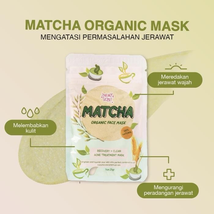 Jual MASKER WAJAH PREMIUM OAT BUBUK OHMYSKIN Matcha Choco Milk Coffee OH MY SKIN FULLSIZE 65 GR ...