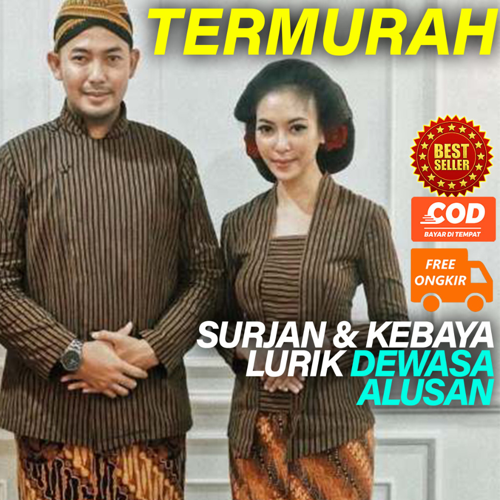 Jual Baju Pria Surjan Lurik Premium Katun Alusan Best Quality Pakaian ...