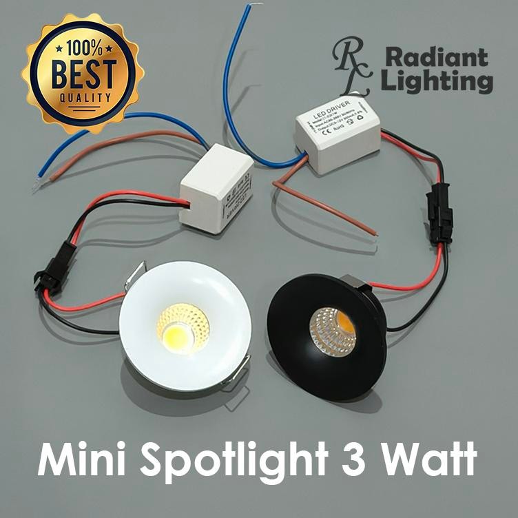 Jual Lampu Downlight Mini Spotlight LED Sorot Kecil Lemari Plafon 3 Watt 48mm | Shopee Indonesia