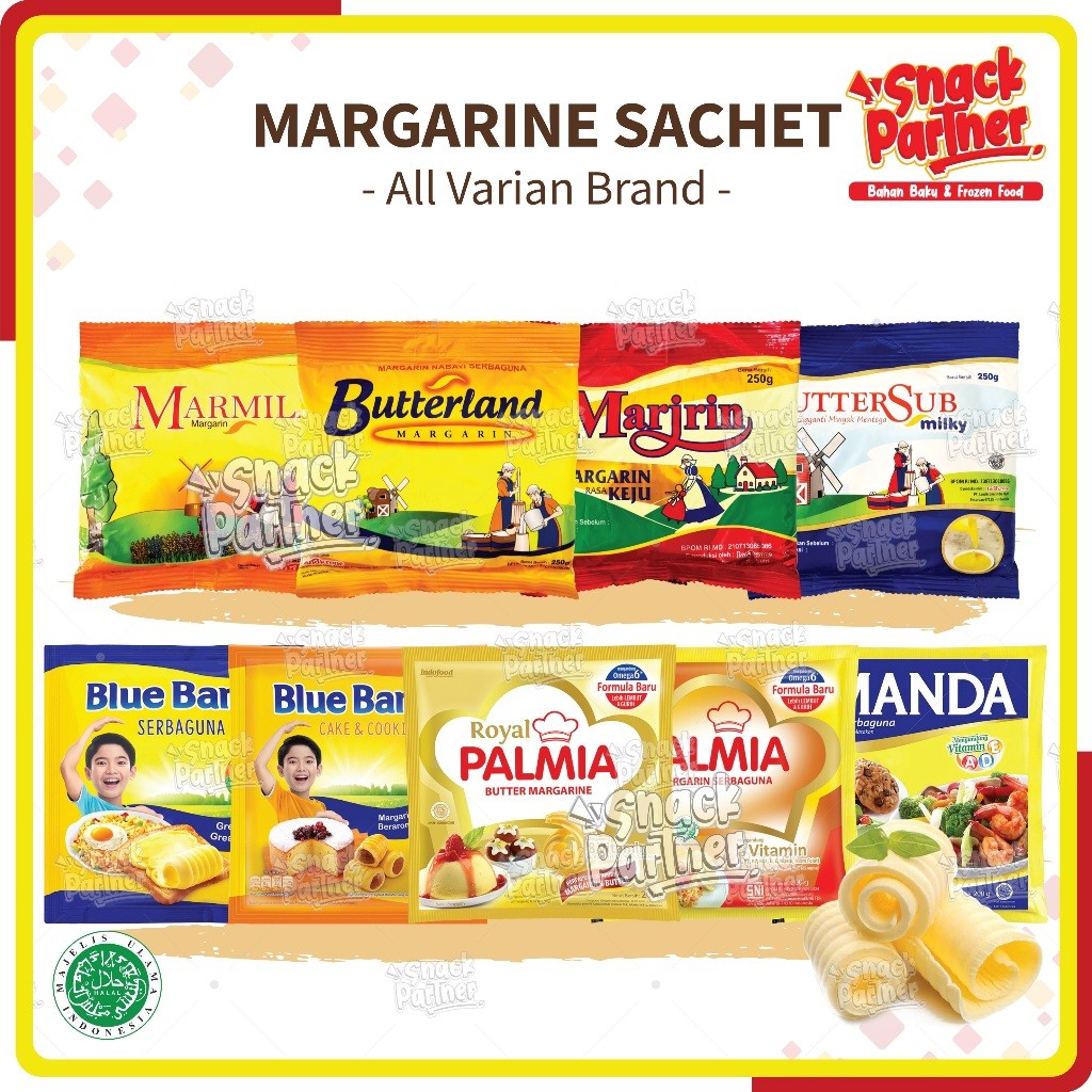 Jual MARGARINE SACHET 200 / 250 GR - Royal Palmia Amanda BlueBand Blue ...