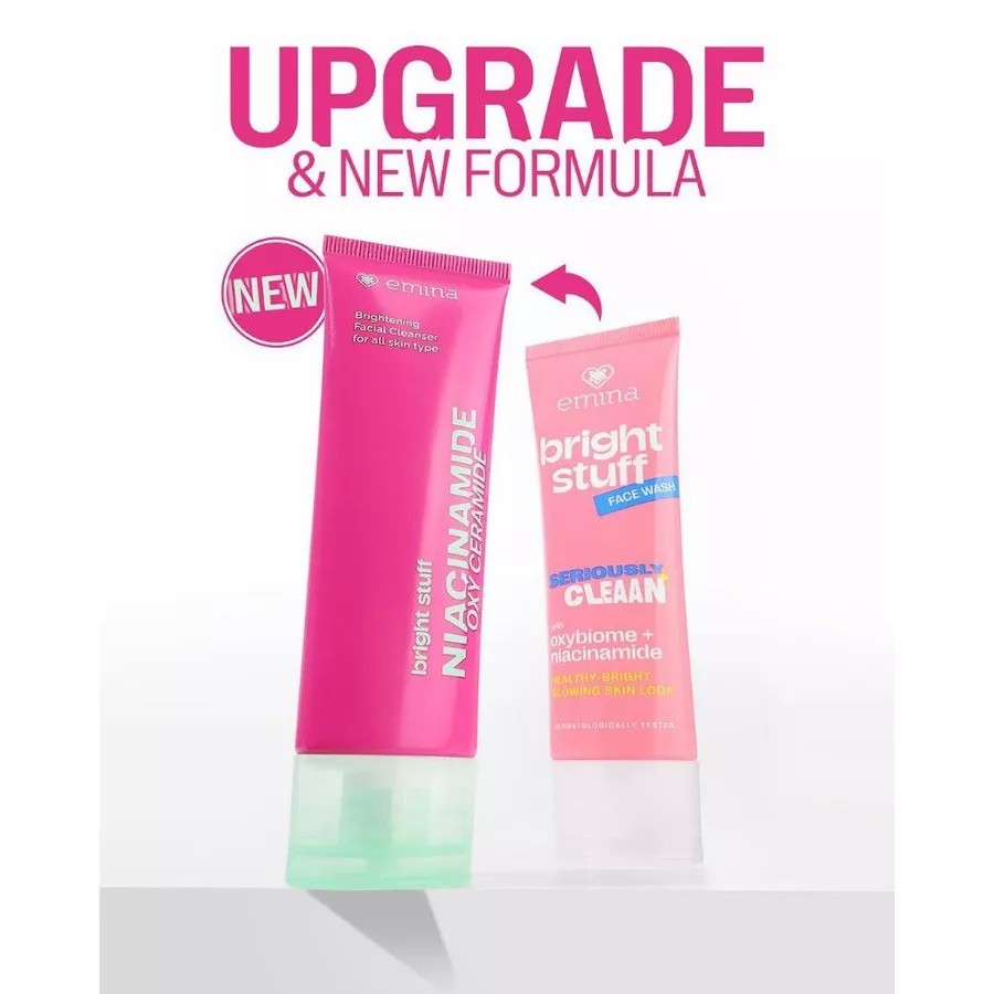 Jual Emina Bright Stuff Niacinamide Oxy Ceramide Brightening Face Wash ...