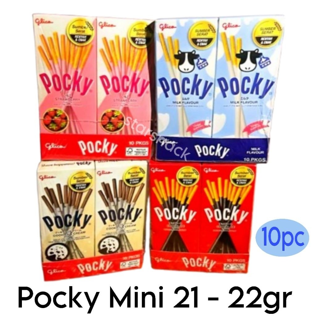 Jual Glico Pocky Mini milk cookies isi 10 box/pak | Shopee Indonesia