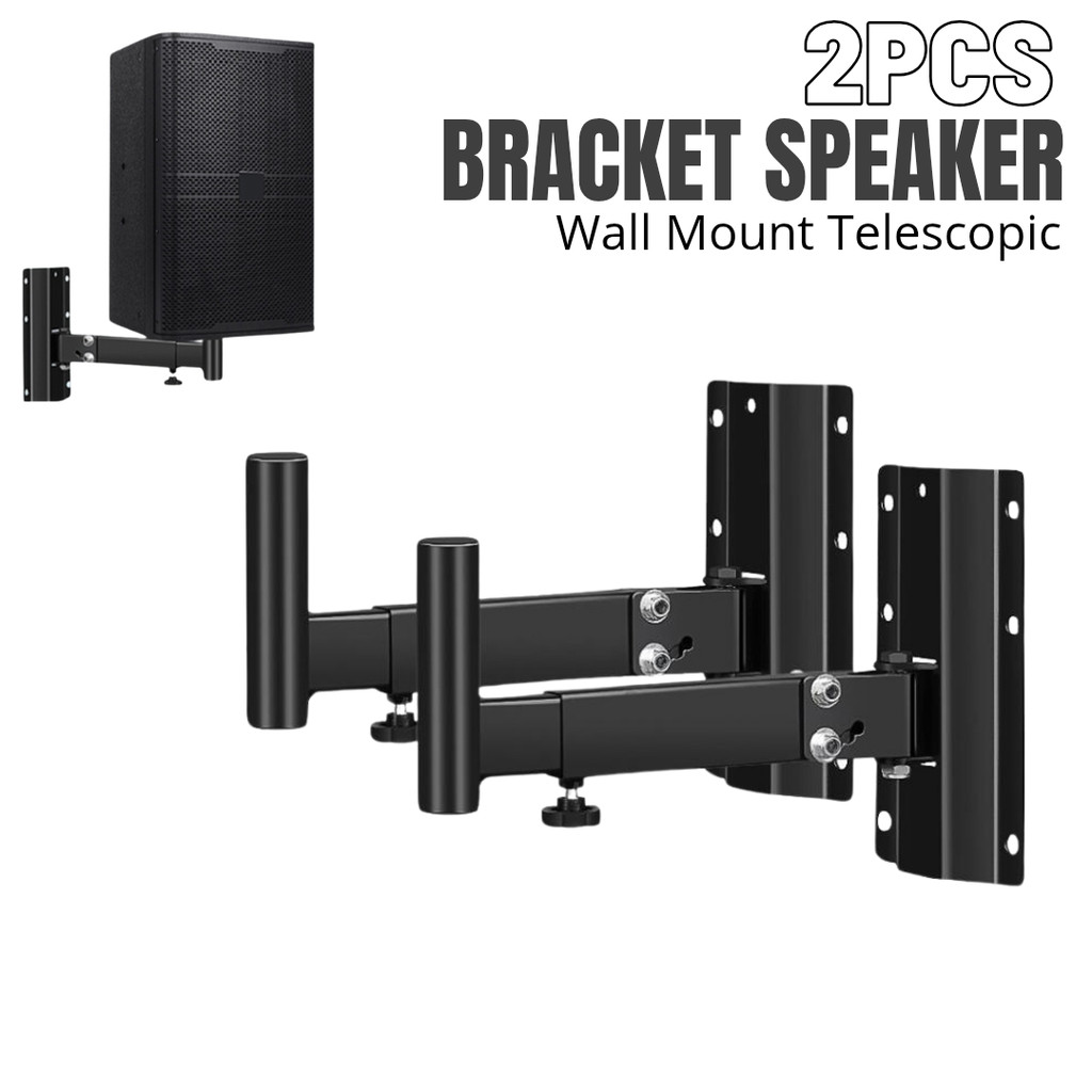 Jual WELSBERG Bracket Speaker Stand Dinding Wall Mount Telescopic 2 PCS ...