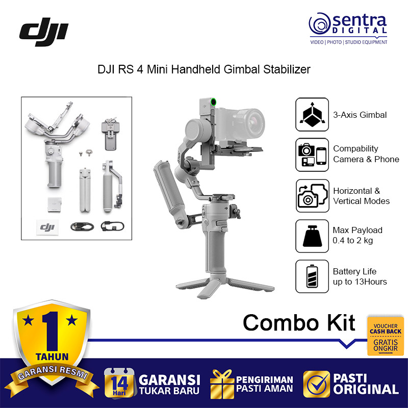 Jual DJI RS 4 Mini Combo 3 Axis Handheld Gimbal Stabilizer Ronin S4 for ...