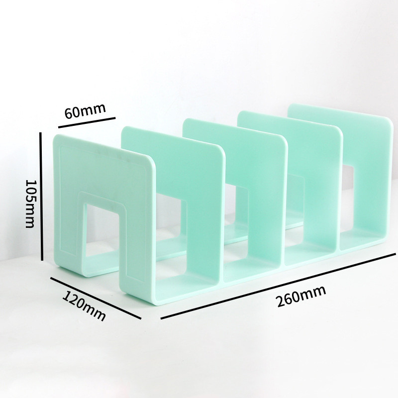 Jual 4 Grid Multi-Purpose Bookends Book Storage Stand Organizer Holder ...
