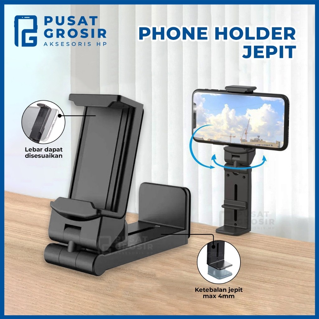 Jual Phone Holder Meja Jepit HD-73 Stand Handphone Portable Universal ...