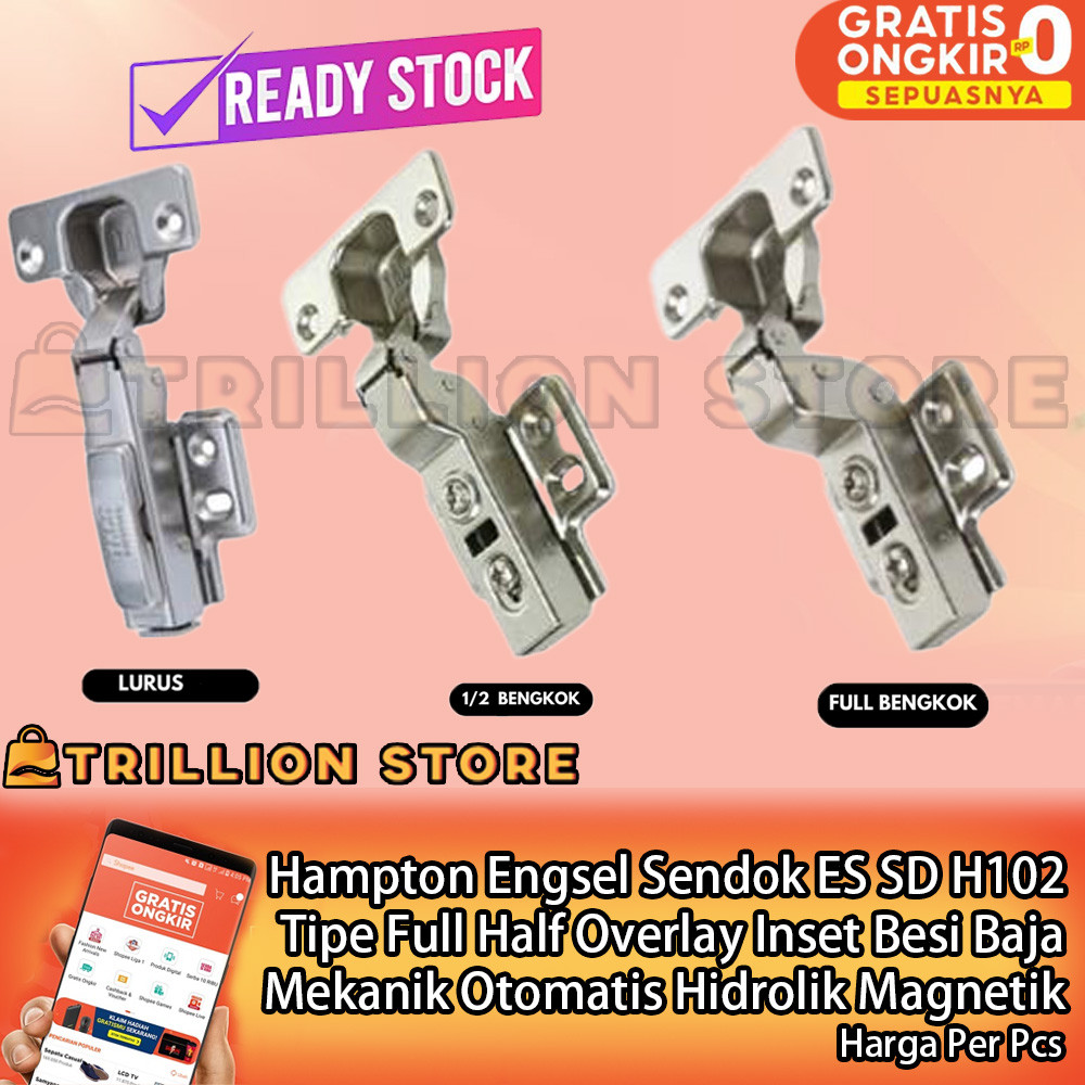 Jual Hampton Engsel Sendok ES SD H102 Magnetik Kitchen Set Tipe Full ...