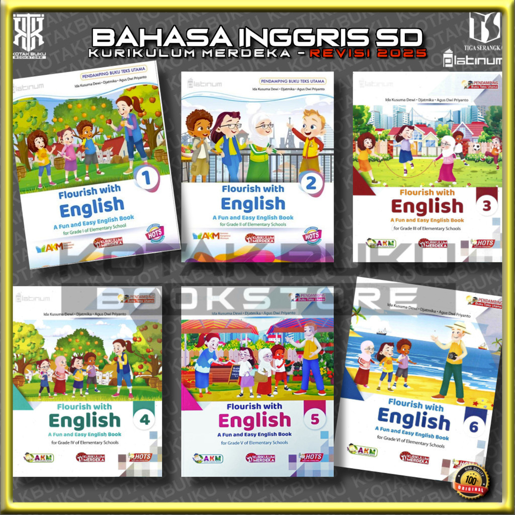 Jual Buku Bahasa Inggris Kelas 1 2 3 4 5 6 SD Kurikulum Merdeka / Flourish With English SD ...