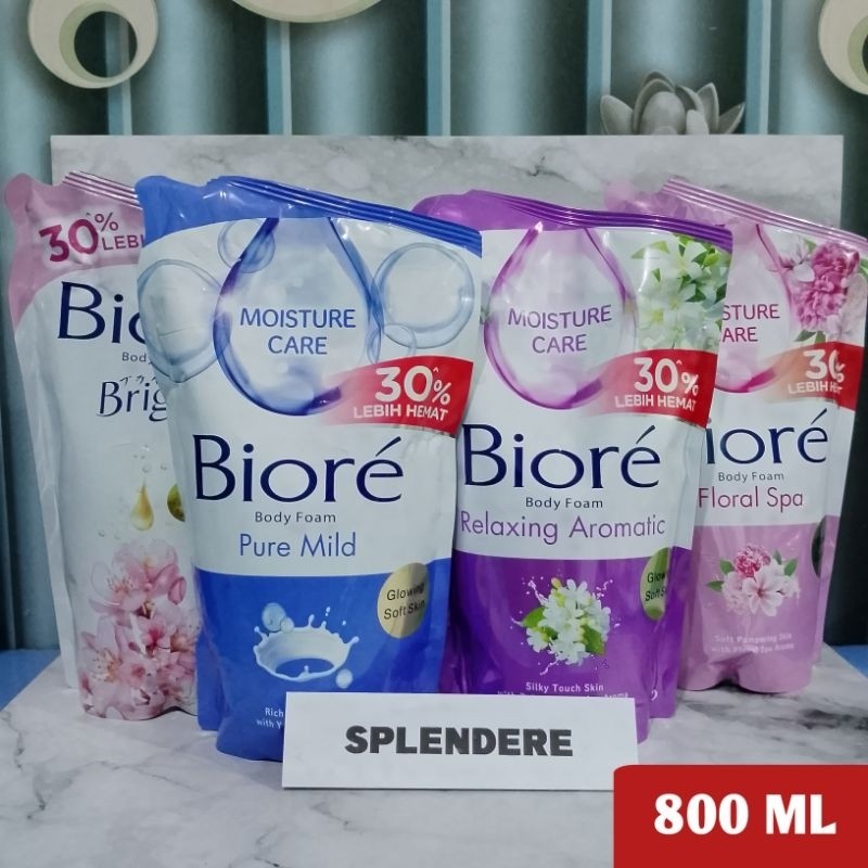 Jual BIORE BODY FOAM SABUN MANDI CAIR REFILL 800ML | Shopee Indonesia