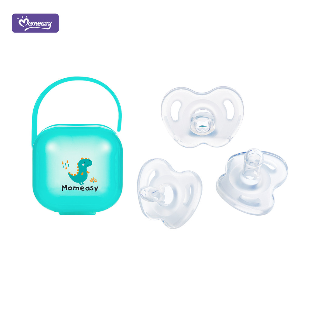 Jual Momeasy Silicone Pacifier With Storage Box / Empeng Bayi | Shopee ...