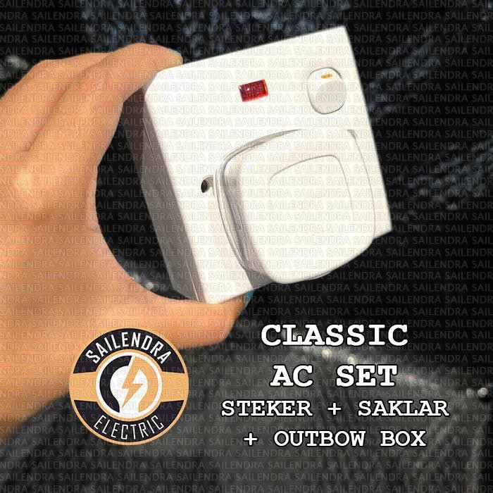 Jual AC Set SCHNEIDER S-Classic Clipsal - Saklar + Steker + Outbow Box ...