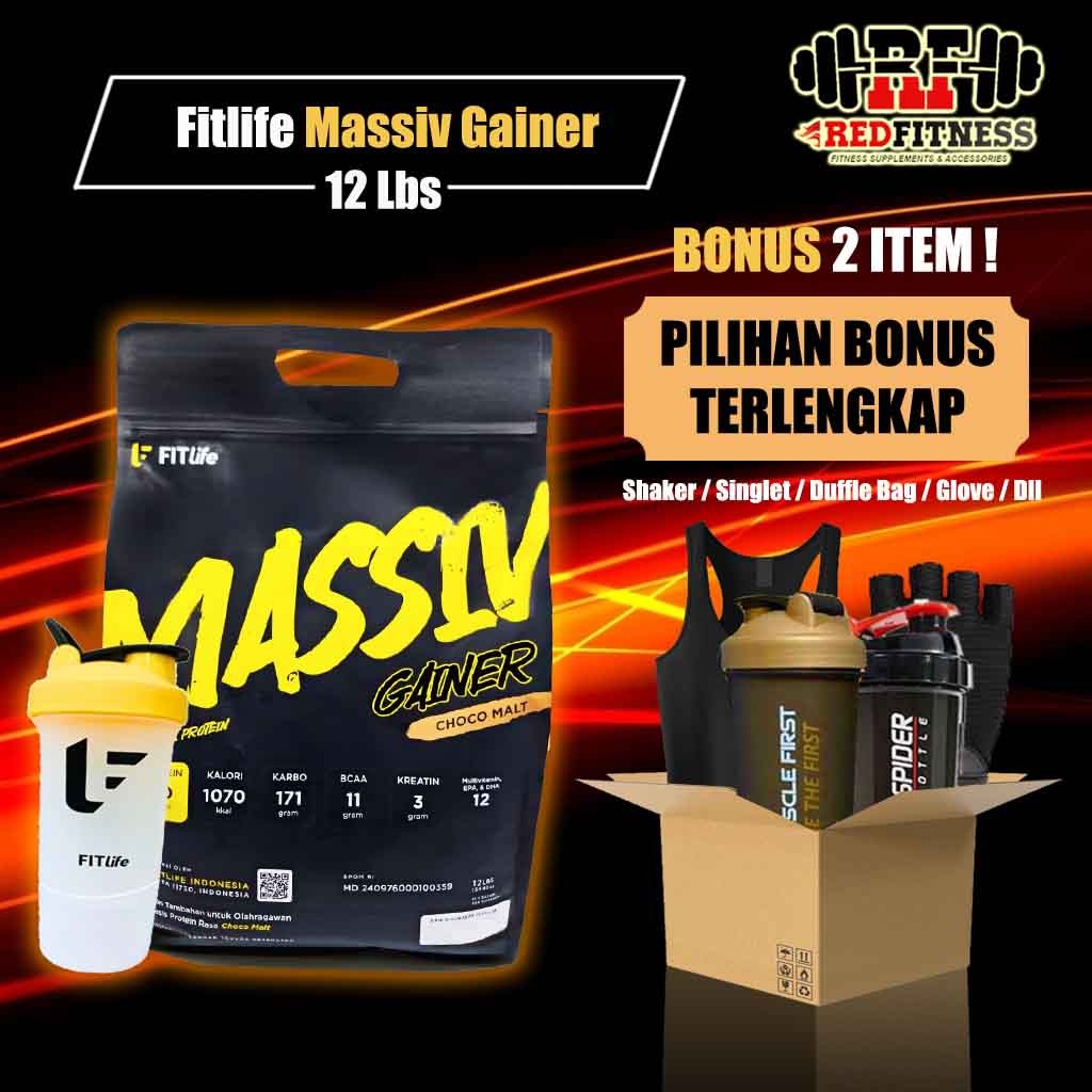 Jual Fitlife Massiv Gainer 12 lbs BPOM / Massive Weigh Gainer | Shopee ...