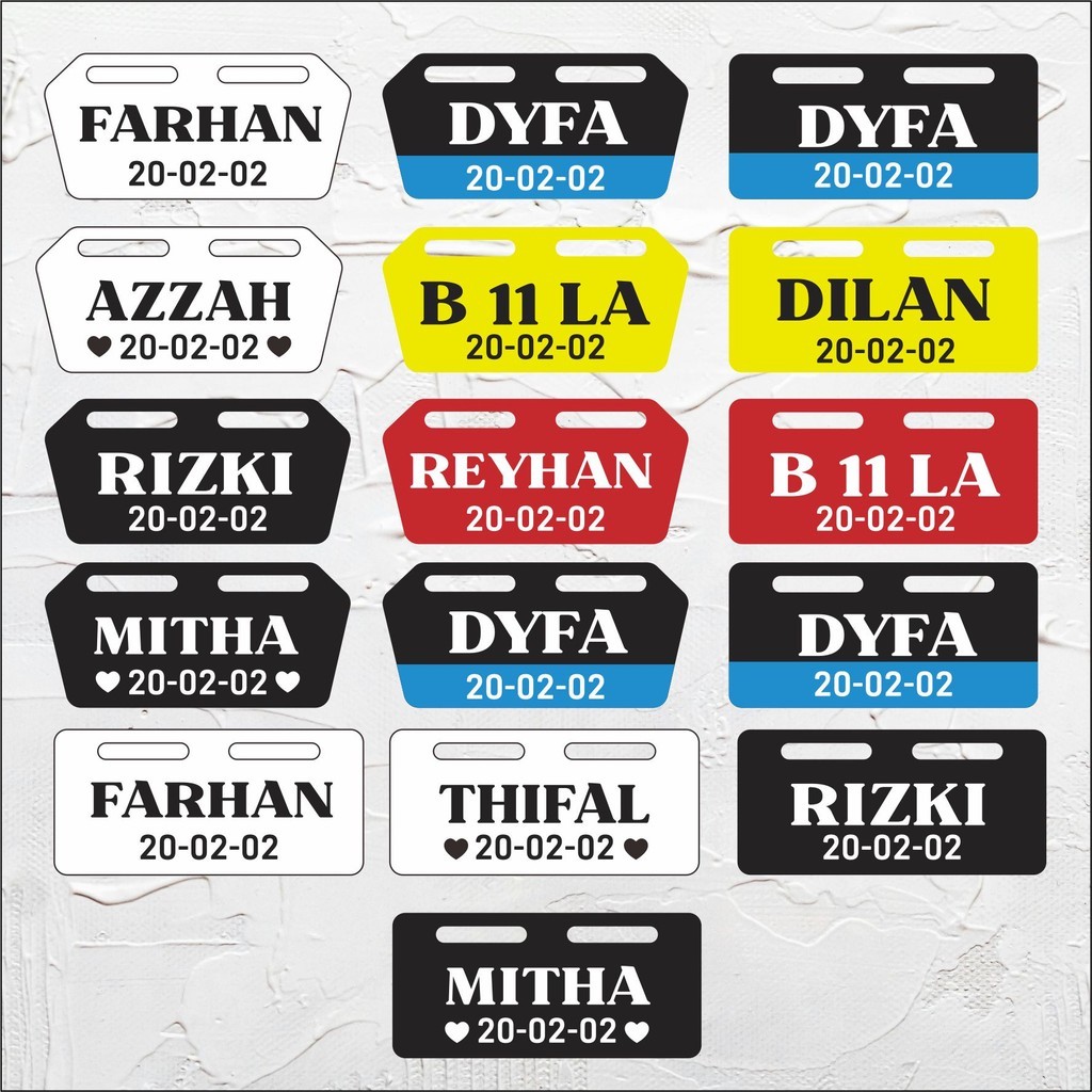 Jual ASO Plat Nomor Sepeda Listrik Plat No Akrilik Motor Listrik bisa ...