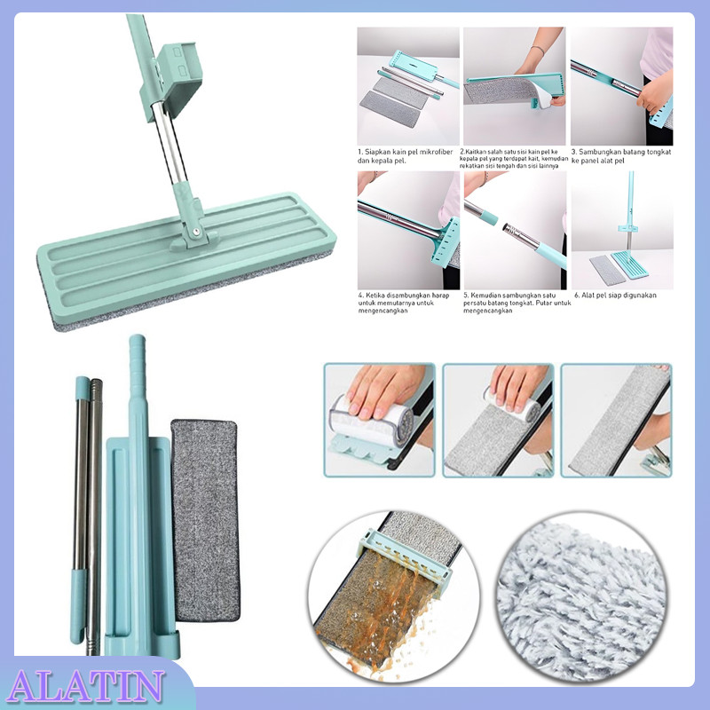 Jual Alat Pel Lantai Ultra Mop Microfiber / Pel Lantai Tarik Handle ...