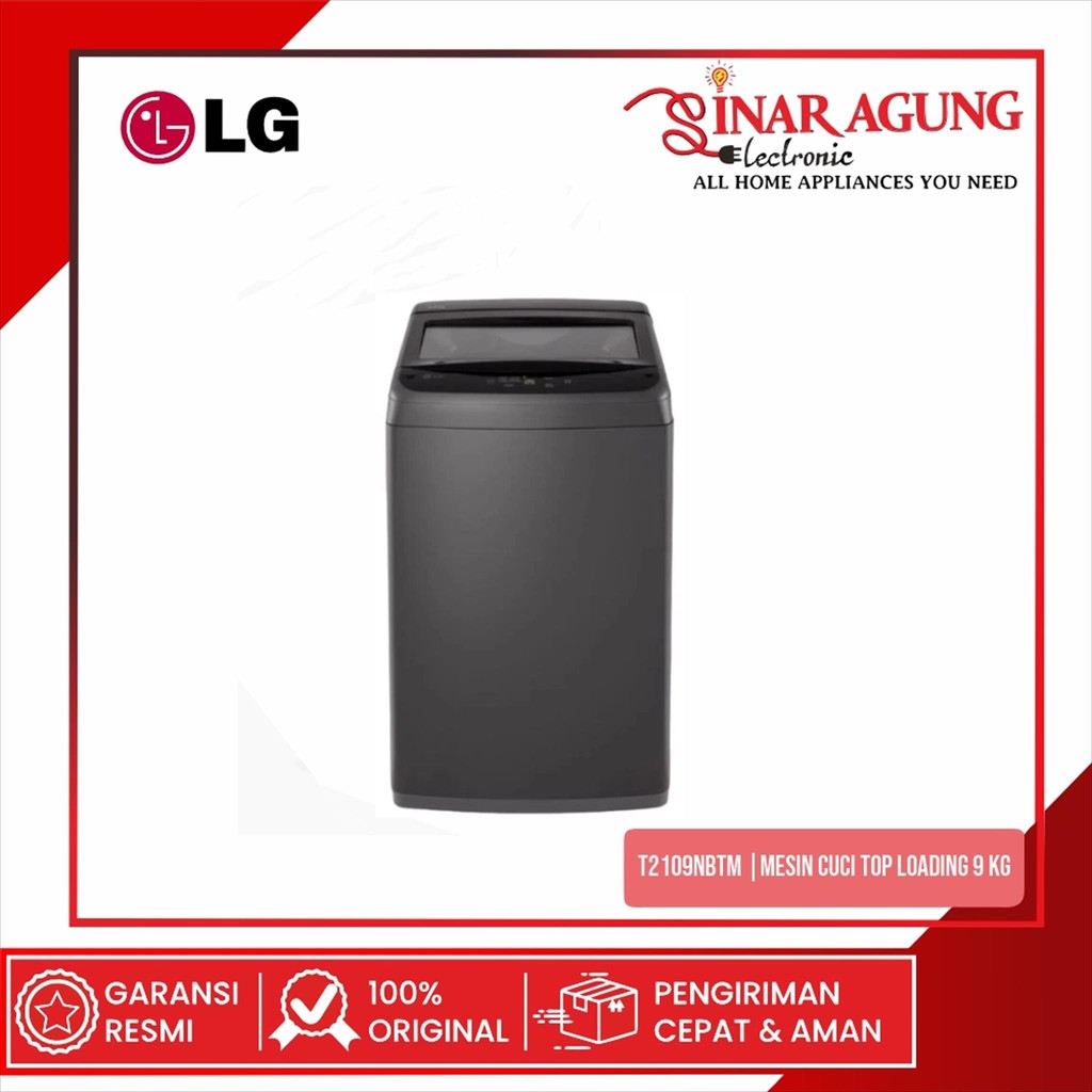 Jual LG T2109NBTM MESIN CUCI TOP LOADING 9 KG NON INVERTER - ORIGINAL ...