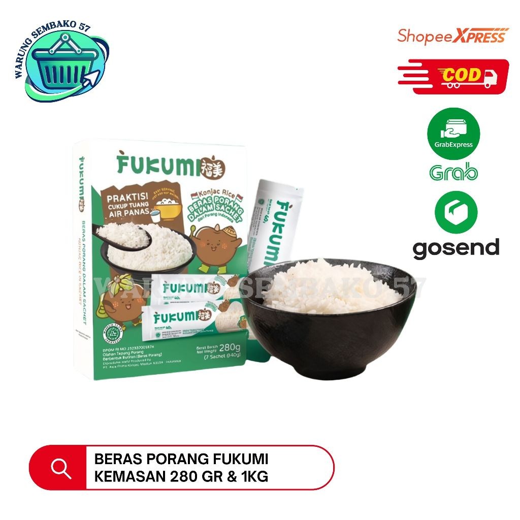 Jual FUKUMI | Beras Porang | Shirataki | Konjac Rice | Shopee Indonesia