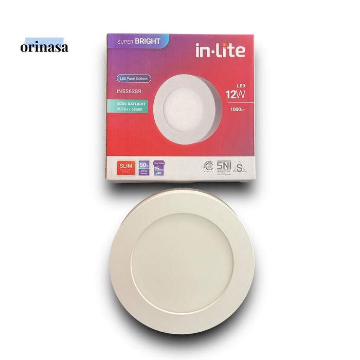 Jual Lampu LED Panel Downlight Outbow Bulat Inlite INSS628R 12W 12 Watt ...