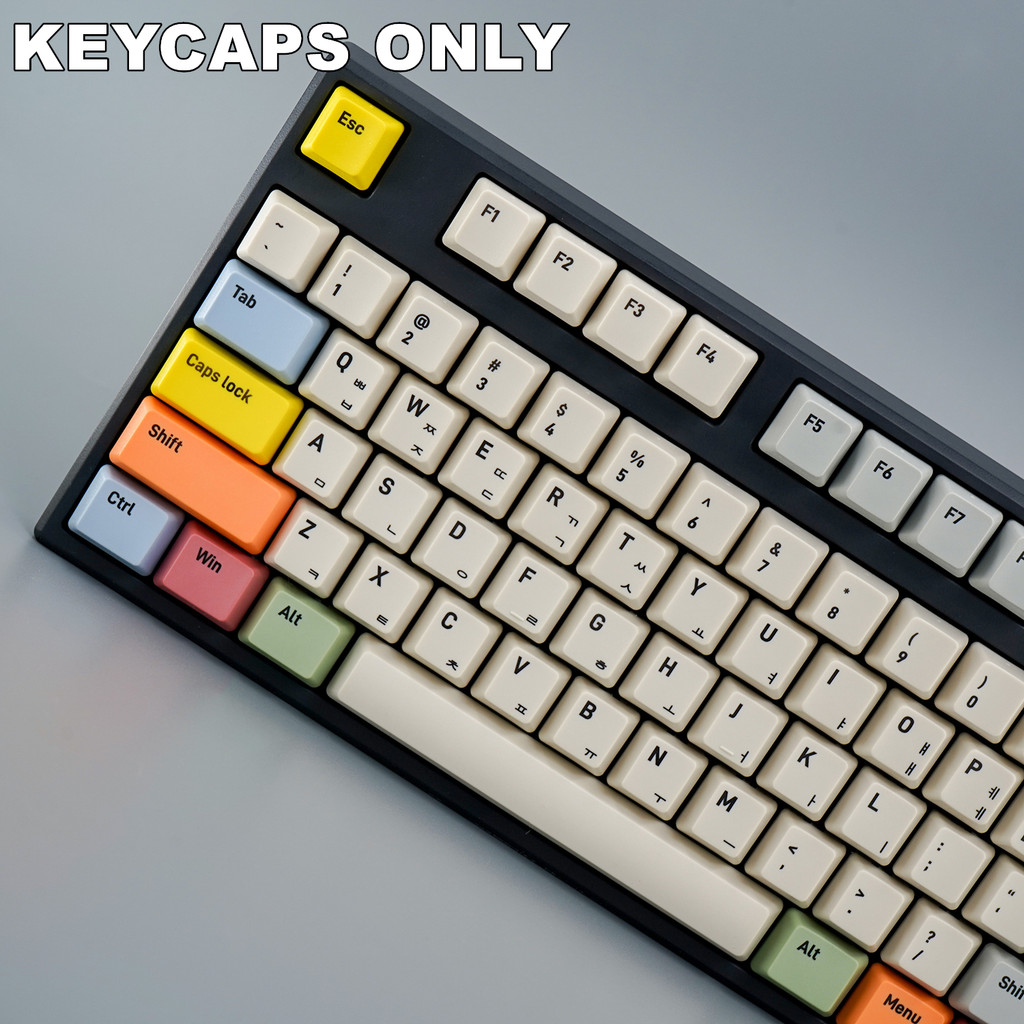 Jual 127 Keys Korean Canvas PBT Keycaps OEM Profile Dye-Sublimated ...
