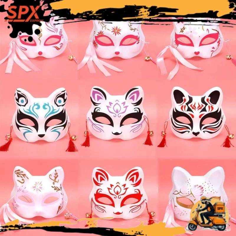 Jual READY TOHK topeng kitsune fox bunkasai japanese festival mask ...