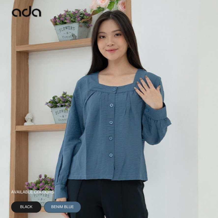Jual ADA - Clover Blouse Square Neck #2F99 | Shopee Indonesia