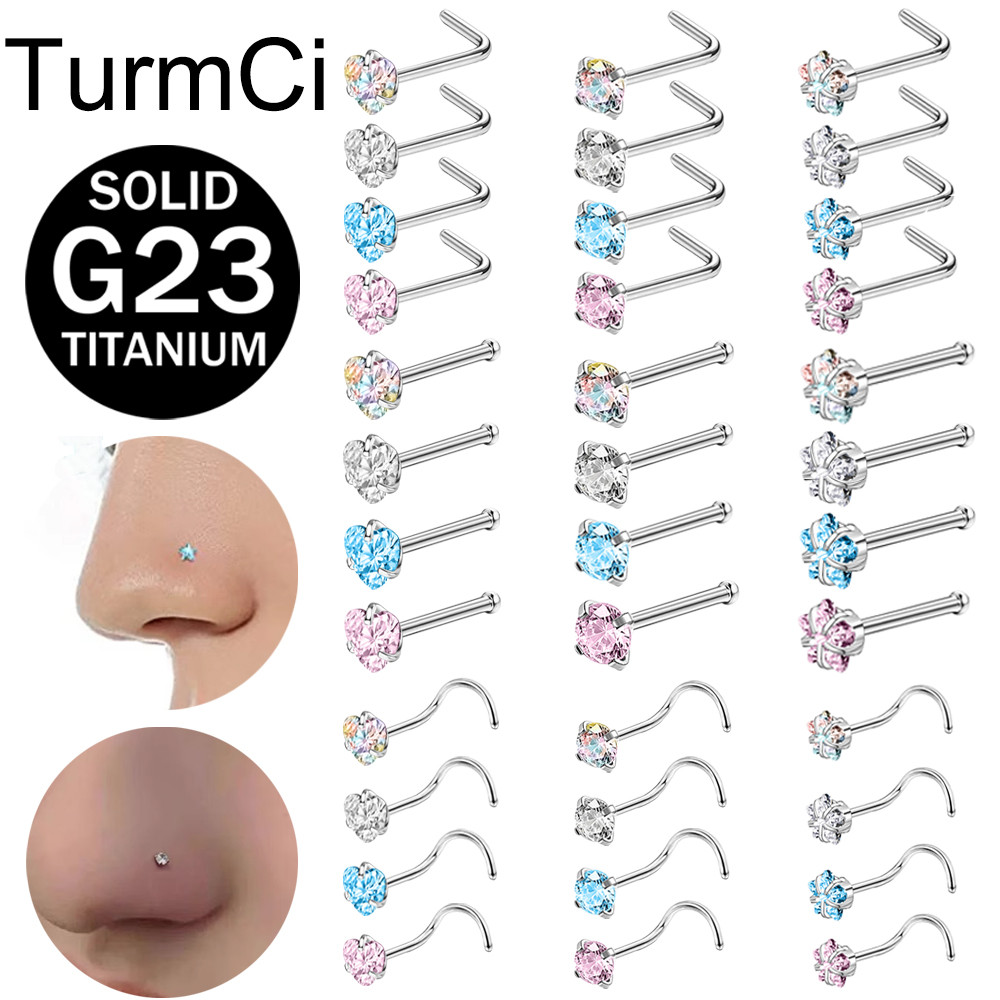 Jual TurmCi 1 Buah G23 Titanium Anting Hidung 20G Tindik Hidung Hati ...