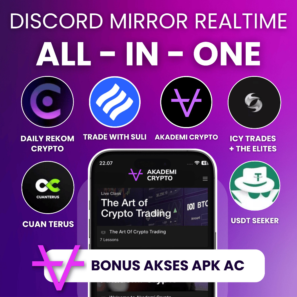 Jual Paket Lengkap ALL IN ONE Crypto Academy (Akademi Crypto, Trade with Suli, Cuan Terus, Daily ...