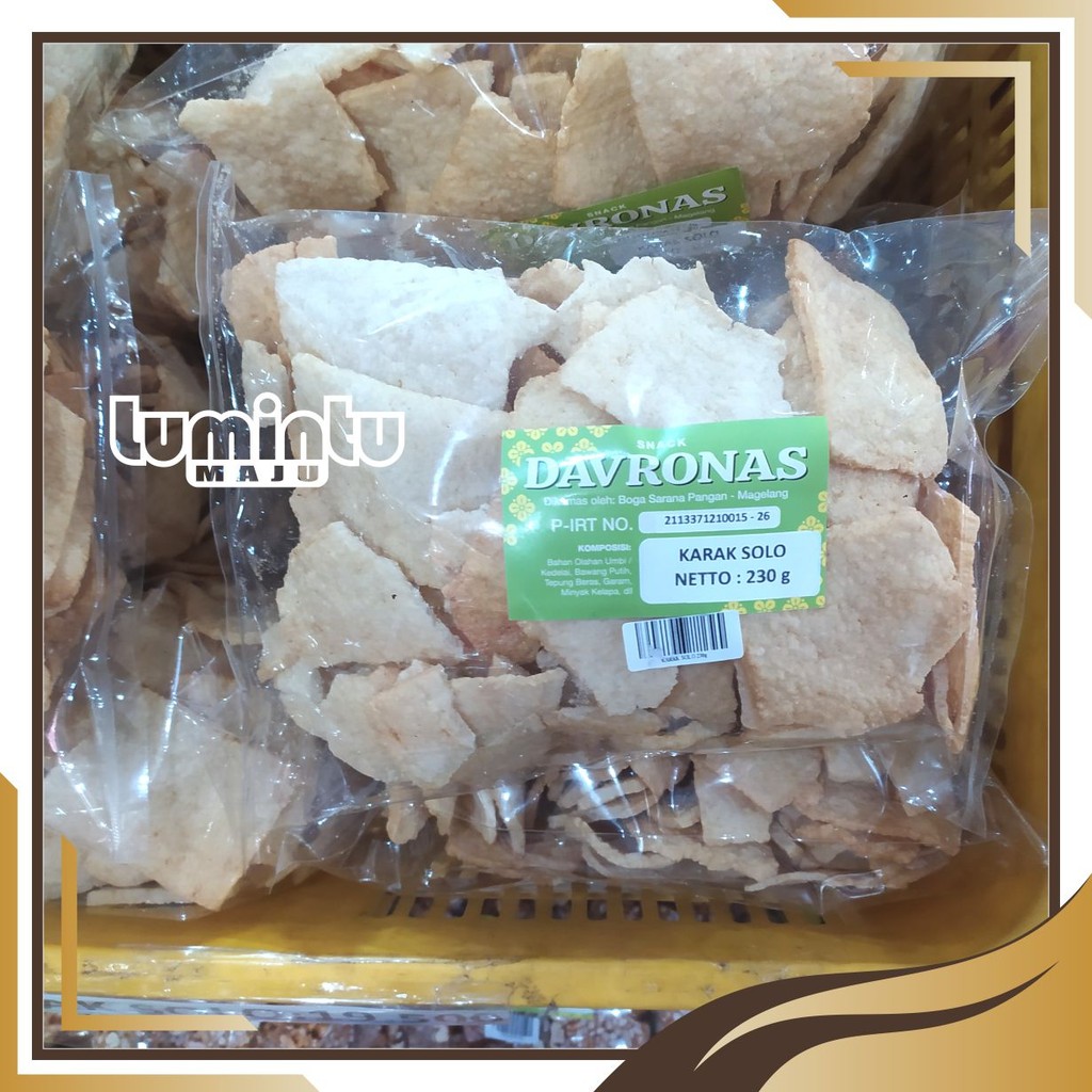 Jual KERUPUK KARAK SOLO 250GR DAVRONAS / camilan snack dan oleh-oleh ...