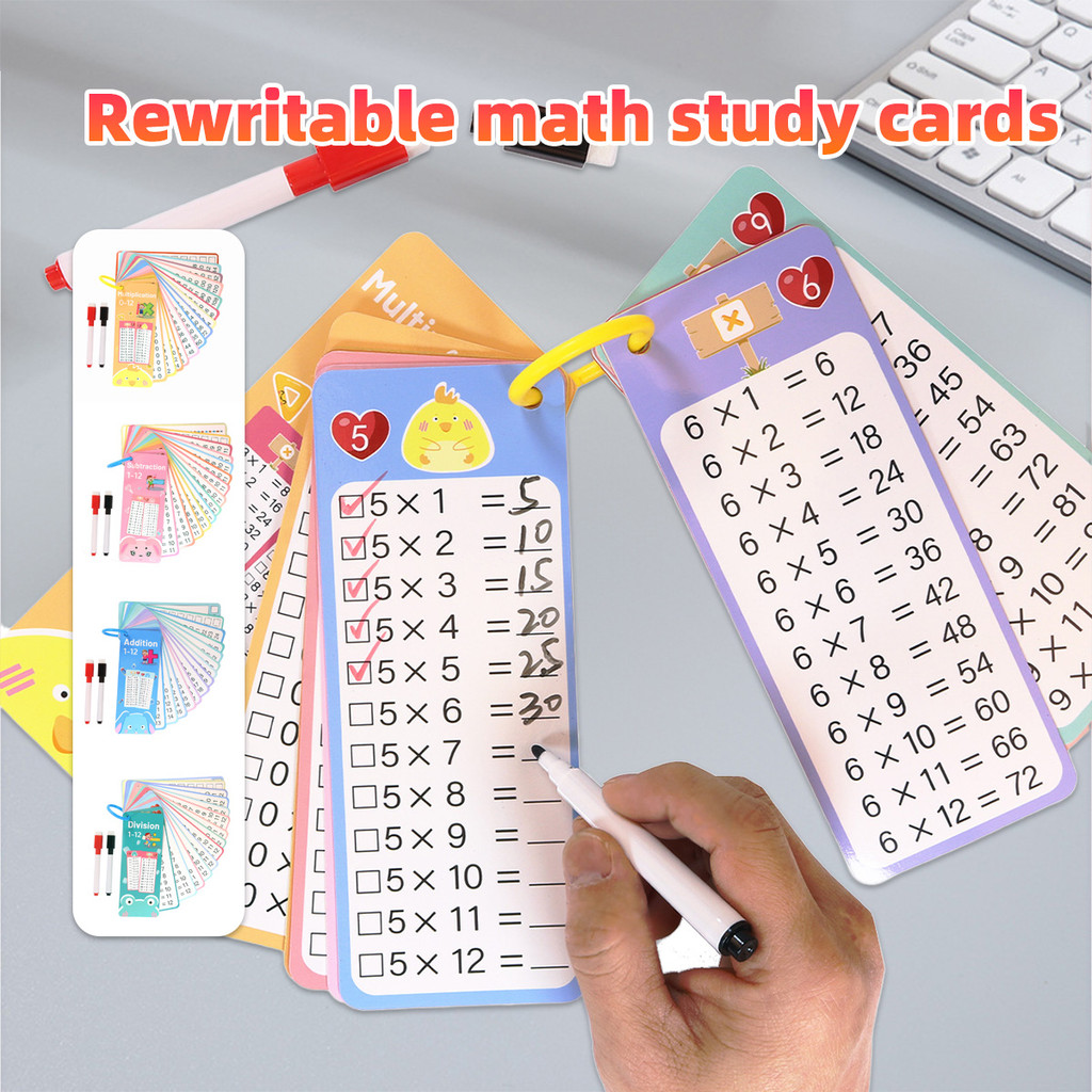 Jual "15pcs Flascard perkalian Alat Bantu Belajar Matematika Math ...
