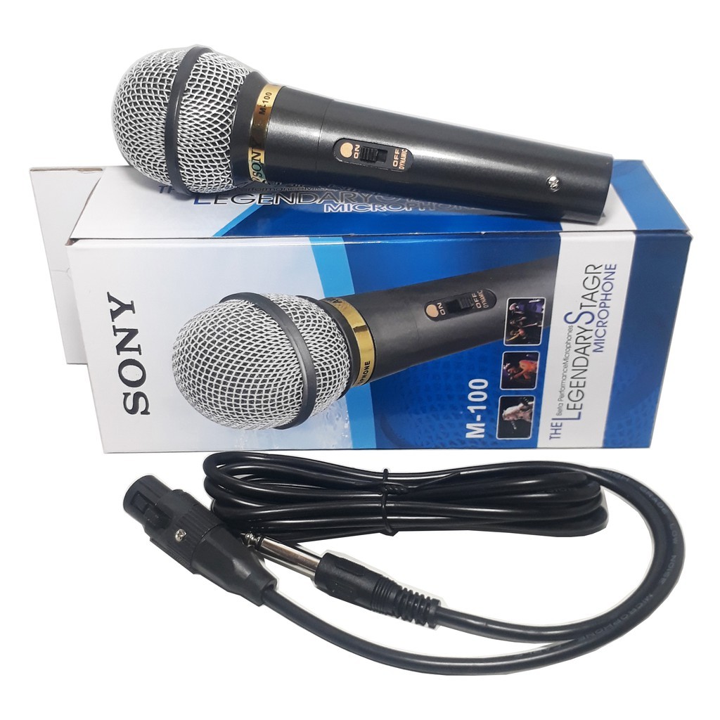 Jual M100 MIC KABEL SONY MICROPHONE YM 100 MIKROPHONE KARAOKE MIKROFON ...