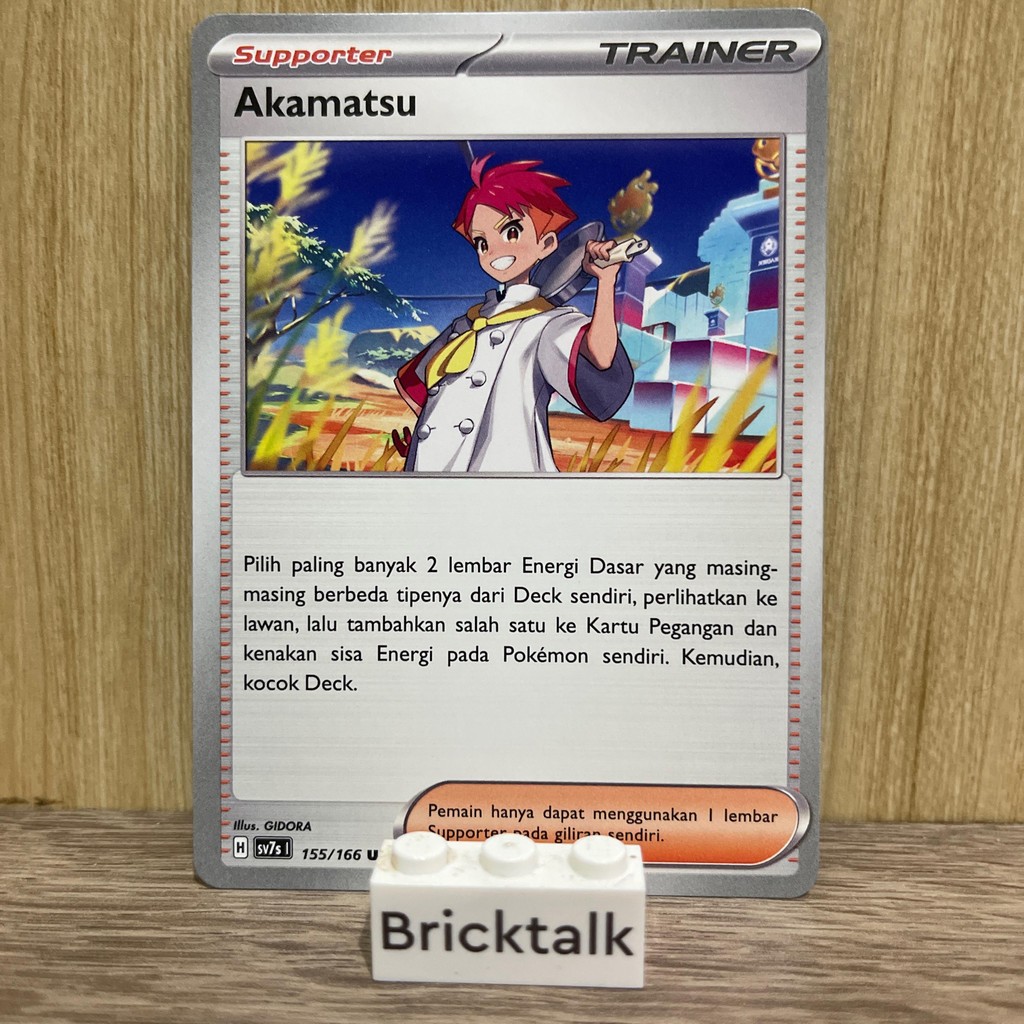 Jual Kartu Pokemon TCG sv7s svk Trainer Supporter Akamatsu 155/166 U ...