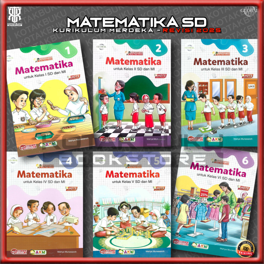 Jual Buku Matematika Kelas 1 2 3 4 5 6 SD Kurikulum Merdeka / Matematika SD / Tiga Serangkai ...