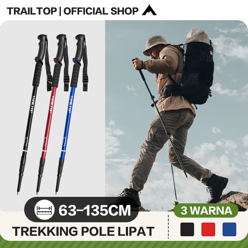 Jual TrailTop Tongkat Gunung Lipat Adjustable 65-135cm Tracking Pole ...