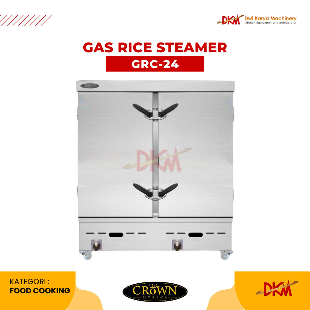 Jual CROWN Gas Rice Steamer 24 Tray GRC-24 / Rice Cooker 24 loyang GRC 24 | Shopee Indonesia