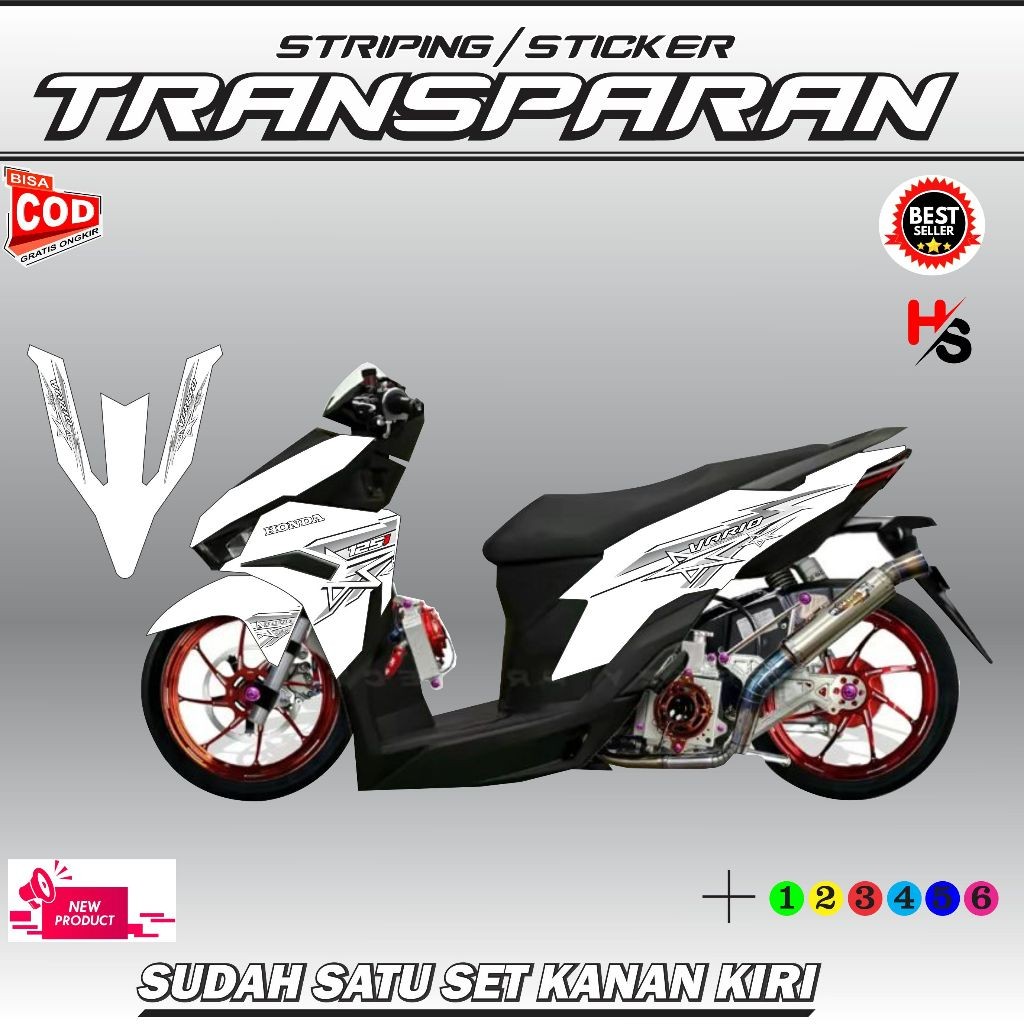 Jual STICKER STRIPING VARIASI MOTOR HONDA VARIO NEW GEN 2 2024/2025 ...