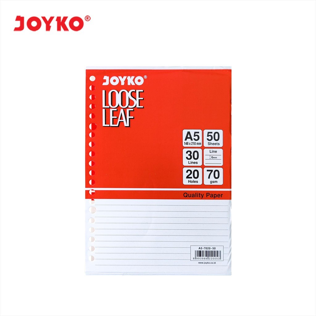 Jual JA A5 - JOYKO LOOSE LEAF ISI KERTAS FILE BINDER BERGARIS REFILL KERTAS GARIS-GARIS A 5 ...
