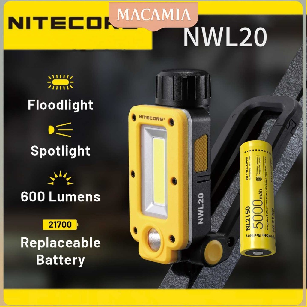 Jual NITECORE Senter LED COB IPX5 Magnetic Rechargeable 5000mAh 600 ...