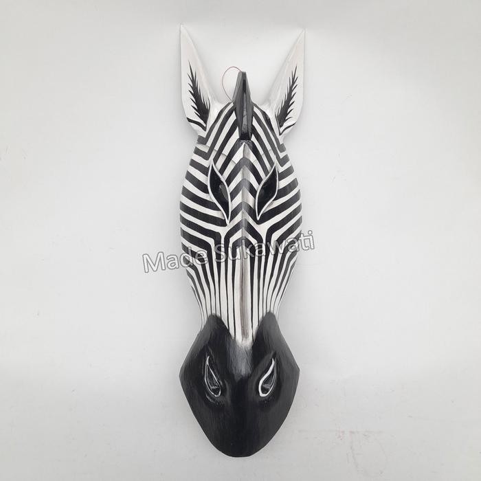 Jual Hiasan dinding kepala Zebra Jerapah 50cm kerajinan ukiran kayu ...
