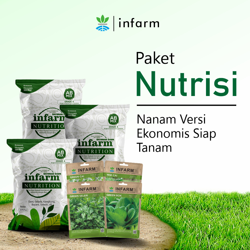 Jual INFARM - Paket Nutrisi AB Mix Sayuran Daun Buah + Benih Sayuran ...