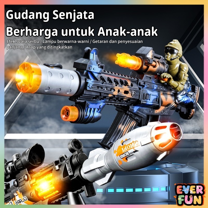 Jual Pistol Mainan Anak Interaktif - Efek Asap, Suara Dinamis, Bisa ...