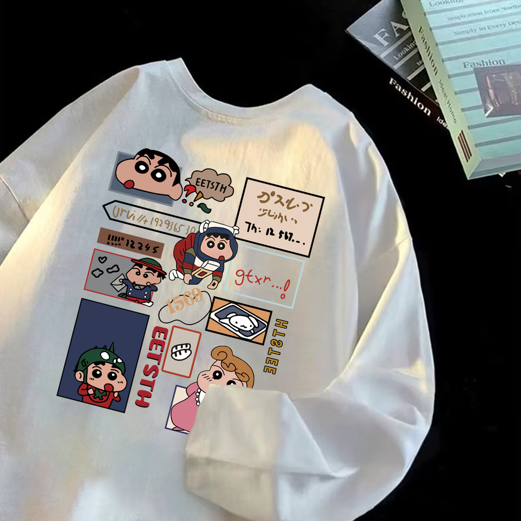 Jual Lucky88K Tshirt Korean Style Baju Kaos Wanita Oversize Shinchan ...
